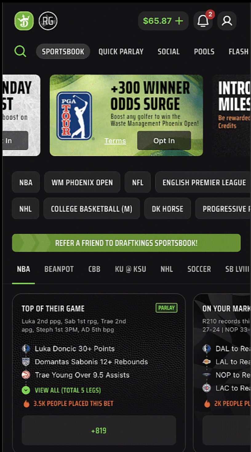 DraftKings Sportsbook Review (February 2026): Bet $5 get $200