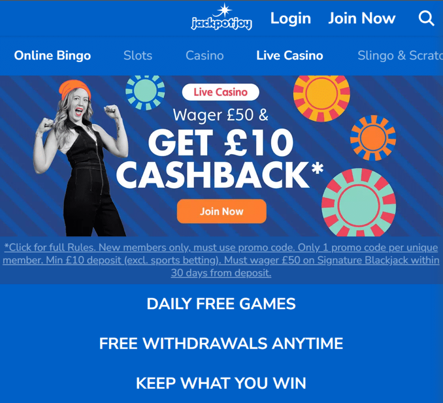 Jackpotjoy Sign Up Promo Code: What's on offer today?